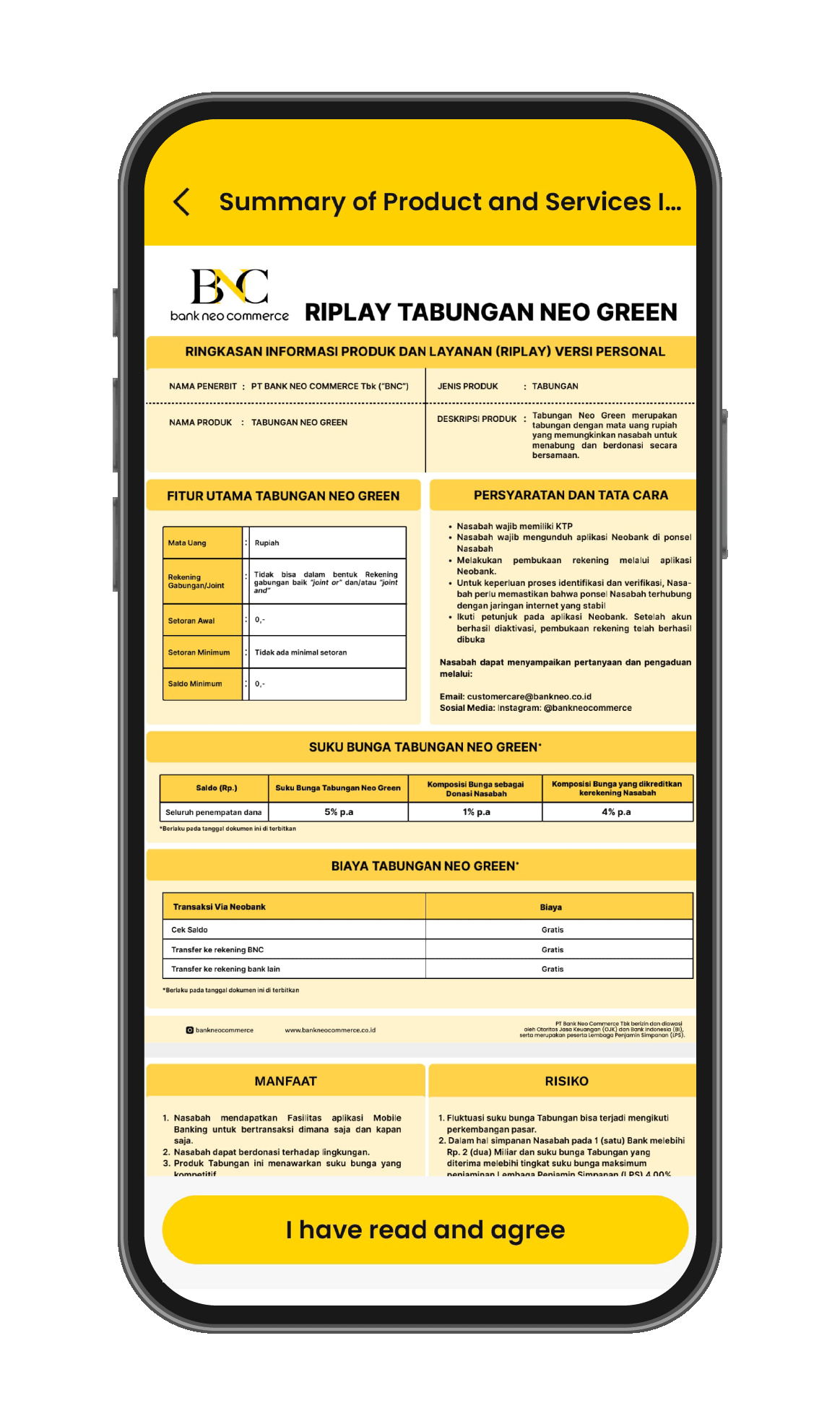 Tabungan Neo Green